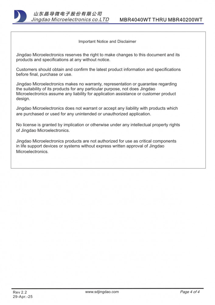 MBR4060WT datasheet page 4