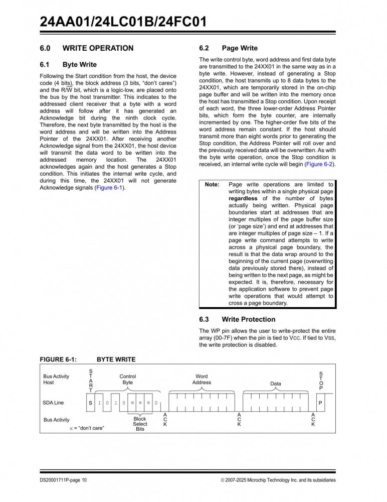 24LC01B datasheet page 10