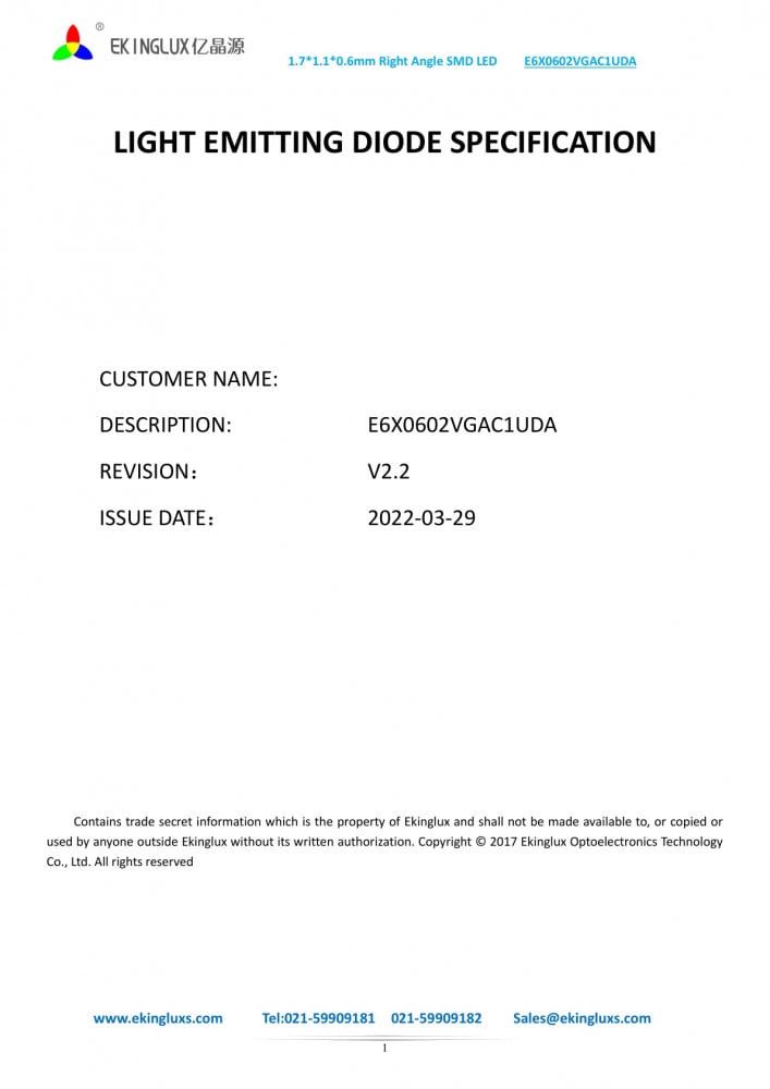 E6X0602VGAC1UDA datasheet page 1