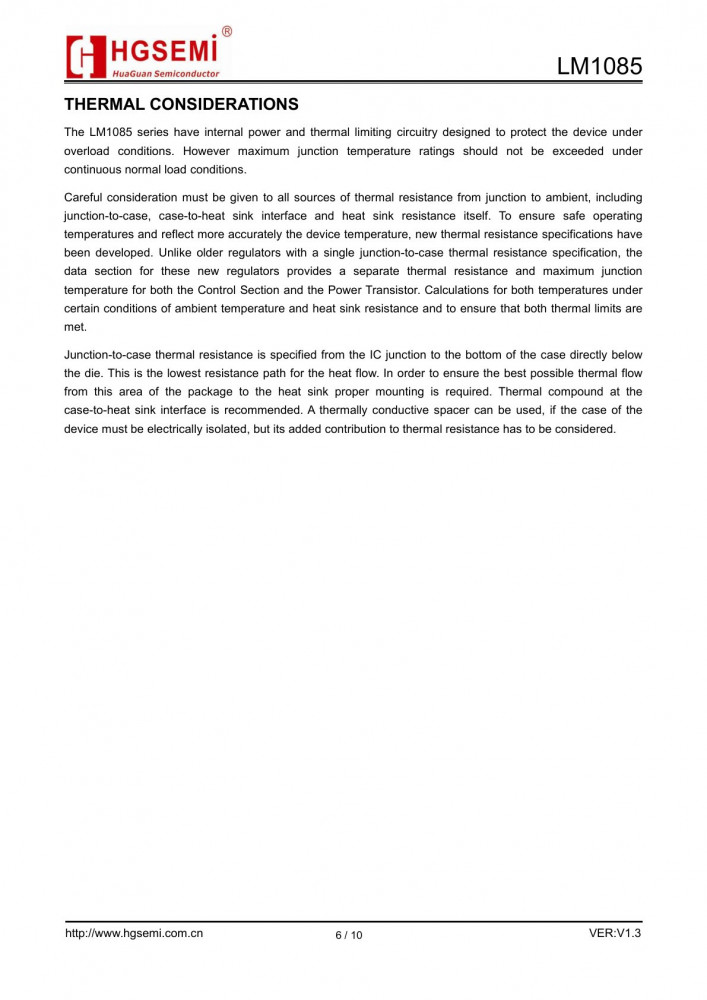 LM1085 datasheet page 6