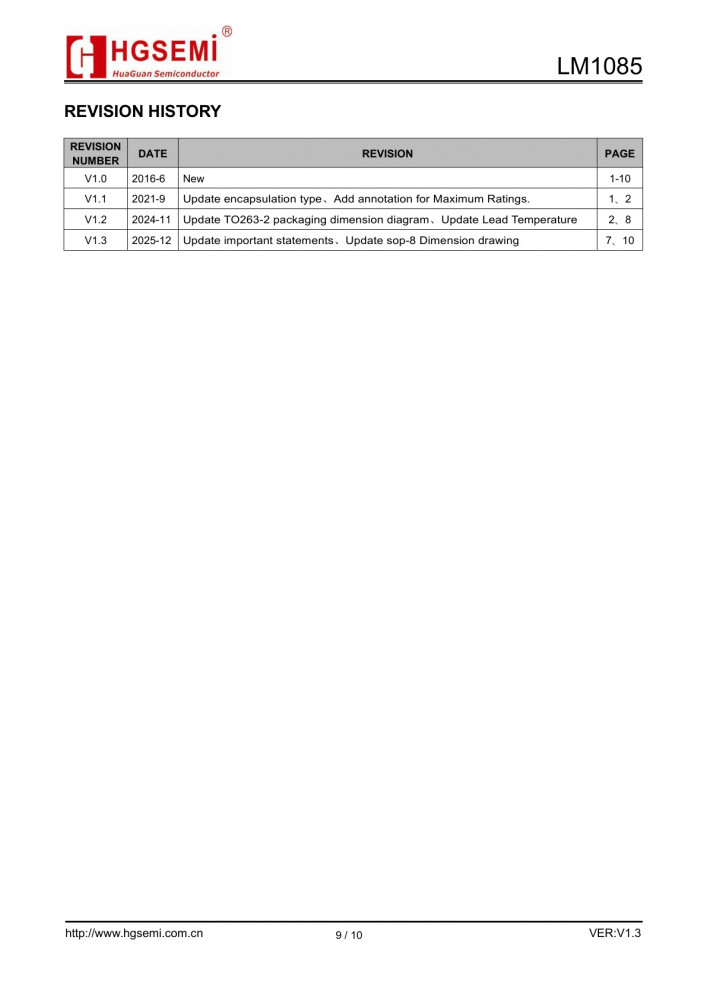 LM1085 datasheet page 9