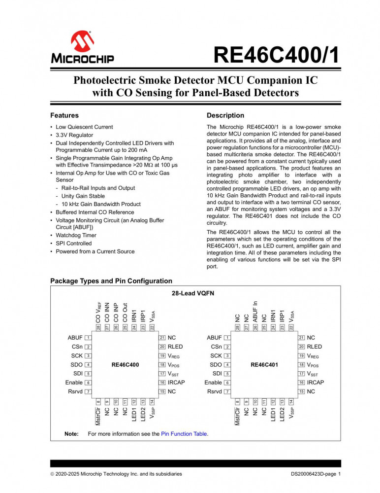 RE46C400 document page 1