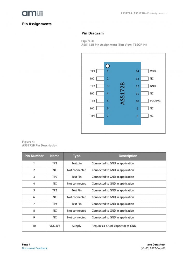 AS5172 datasheet page 4
