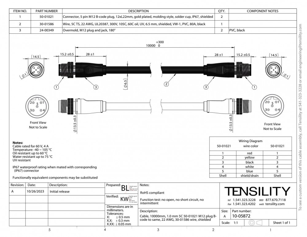 Tensility International 10-05872 product drawing