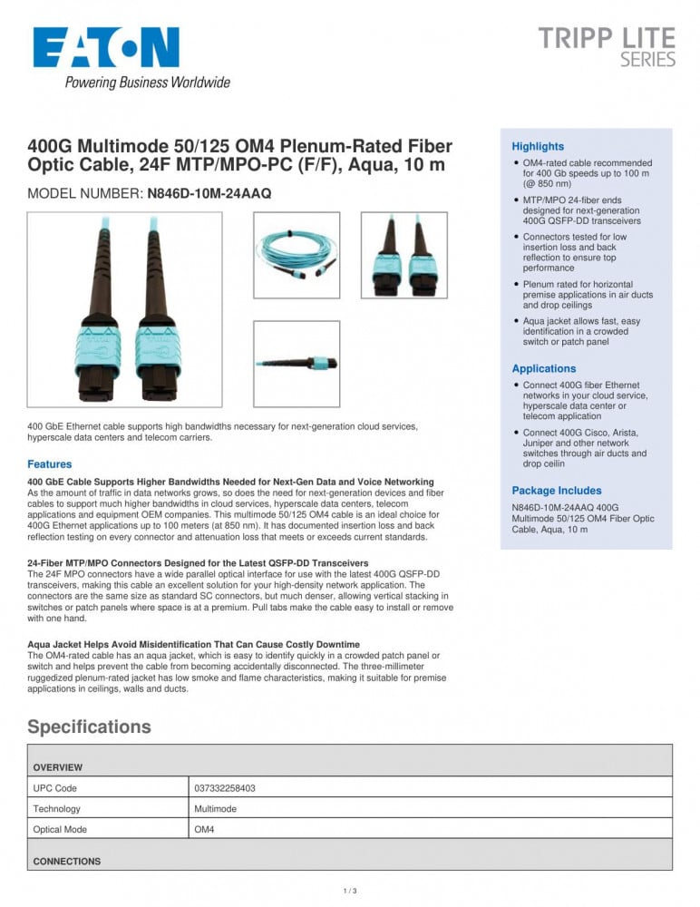N846D-10M-24AAQ technical document page 1
