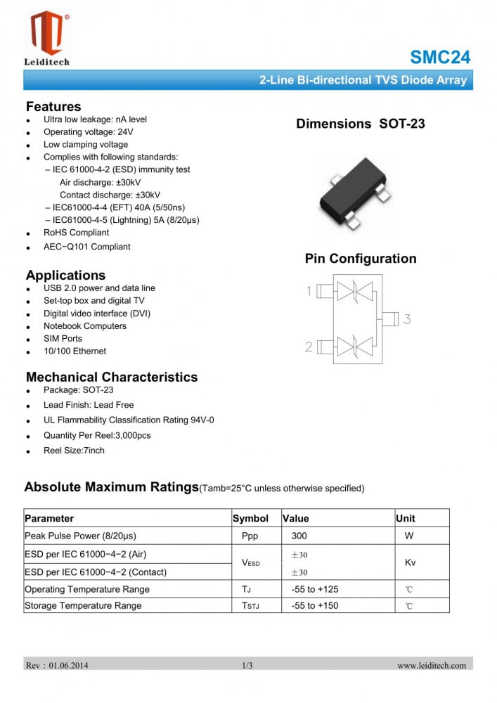 SMC24 datasheet page 1