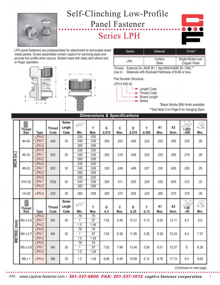 LPH series technical document, page 1