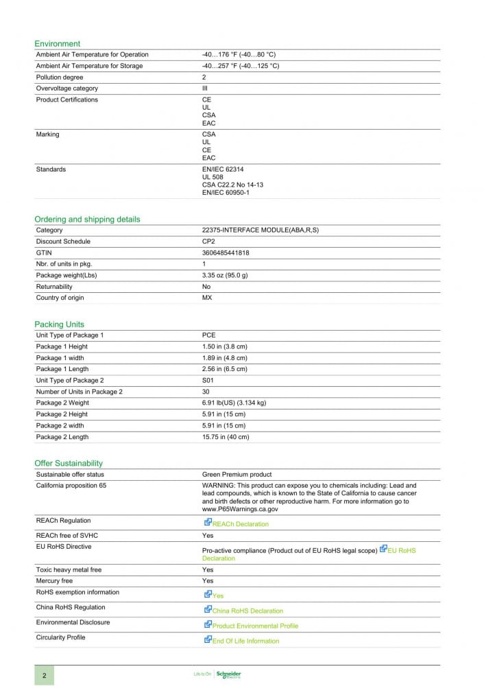 SSP1D412BD technical document page 2