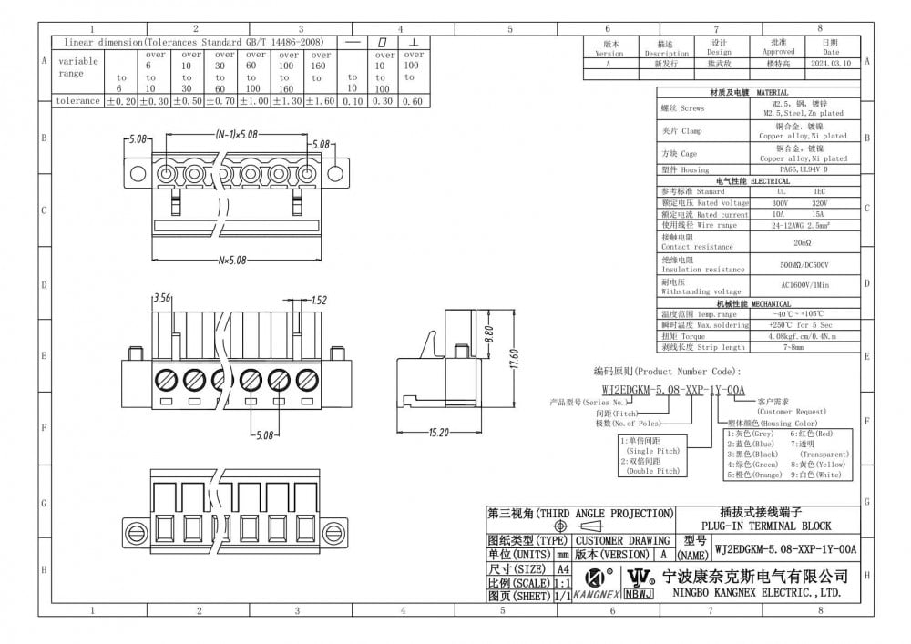 WJ2EDGKM-5.08-24P-14-00A technical drawing and specification page