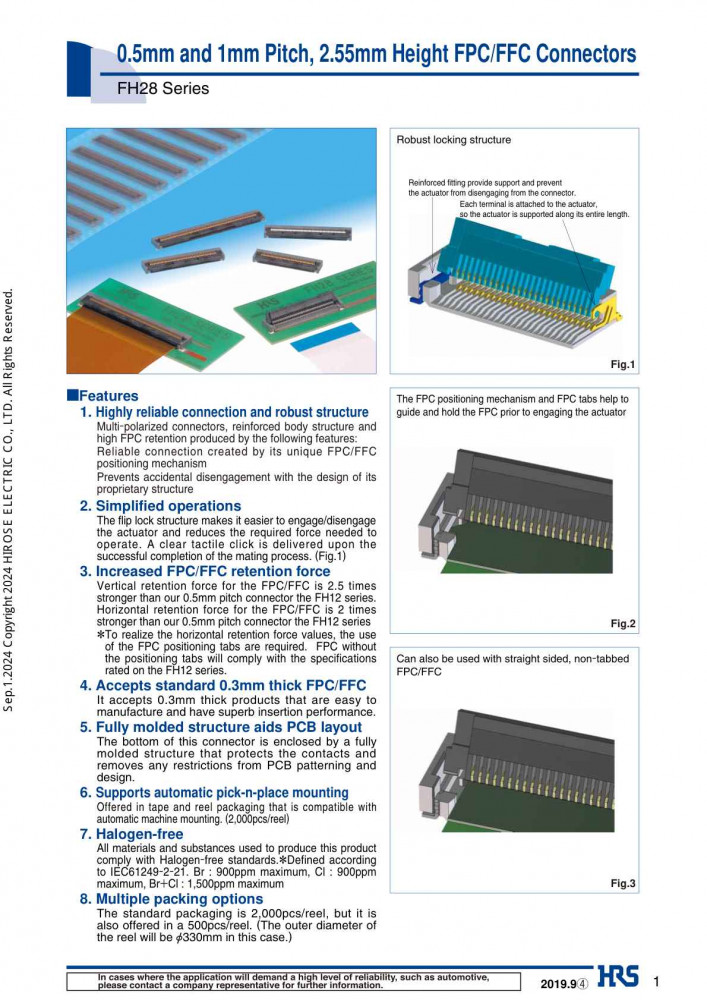 FH28 Series datasheet page 1