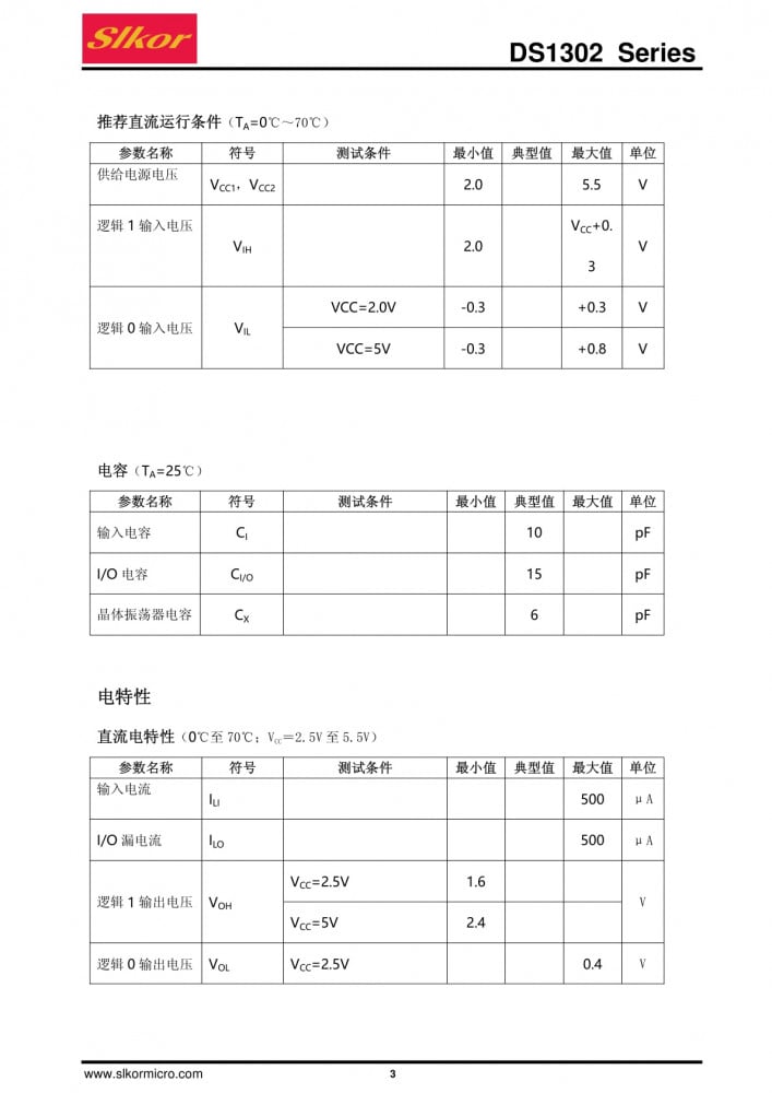 DS1302Z datasheet page 3