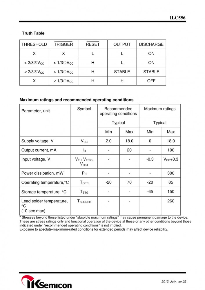 ILC556DT datasheet page 2