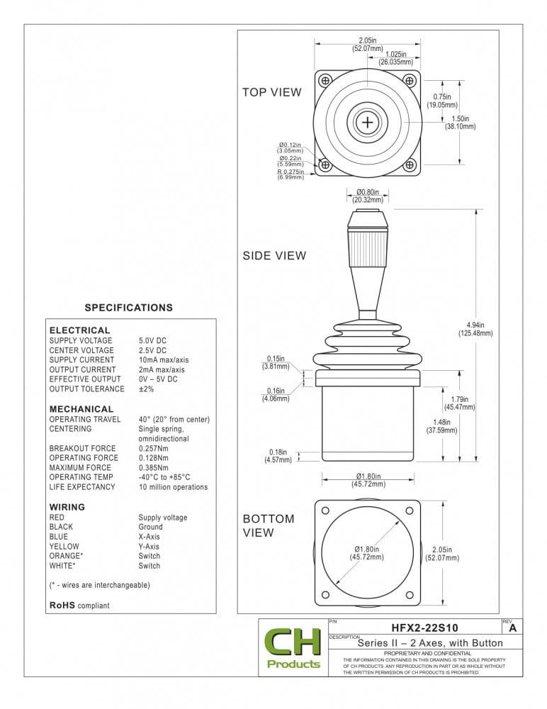 APEM HFX2-22S10 technical document preview
