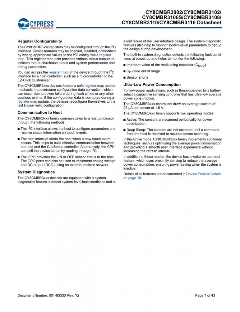CY8CMBR3106S datasheet page 8