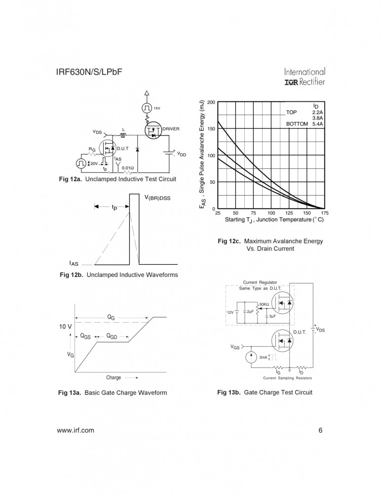 IRF630 datasheet page 6