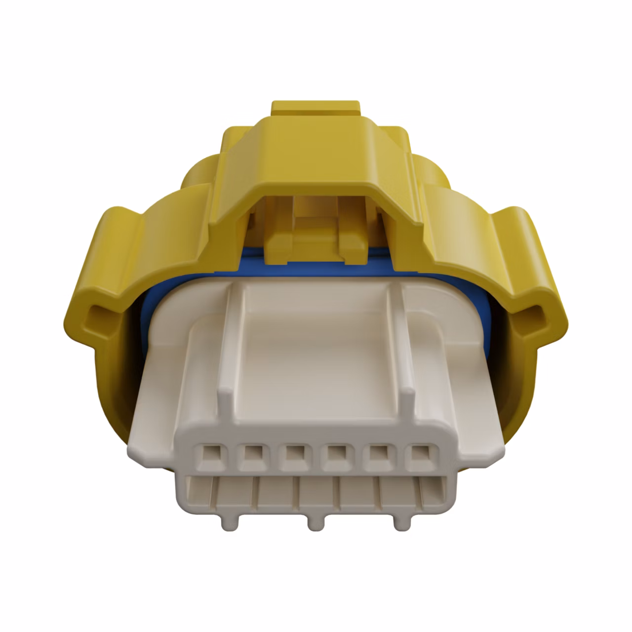 Squba Sealed Receptacle Assembly, 1.80mm Pitch, Single Row, 6 Circuits, Yellow for sale