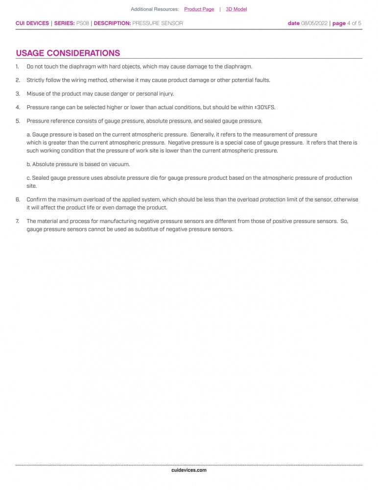 PS08-G16MP-6P datasheet page 4