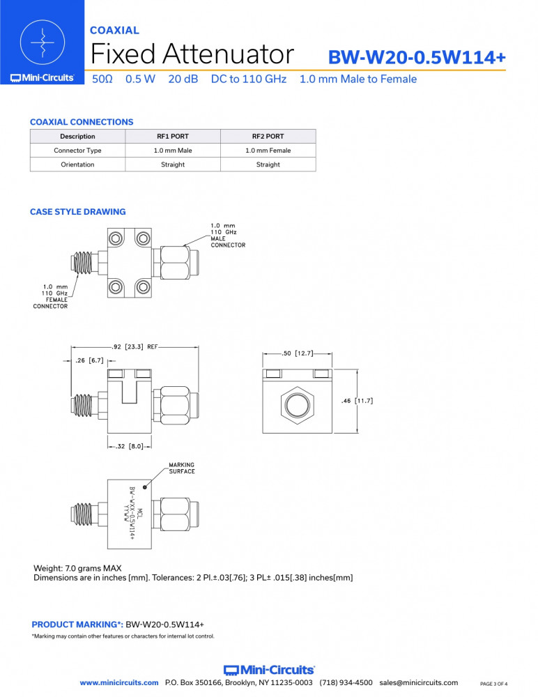 BW-W20-0.5W114+ product document page 3