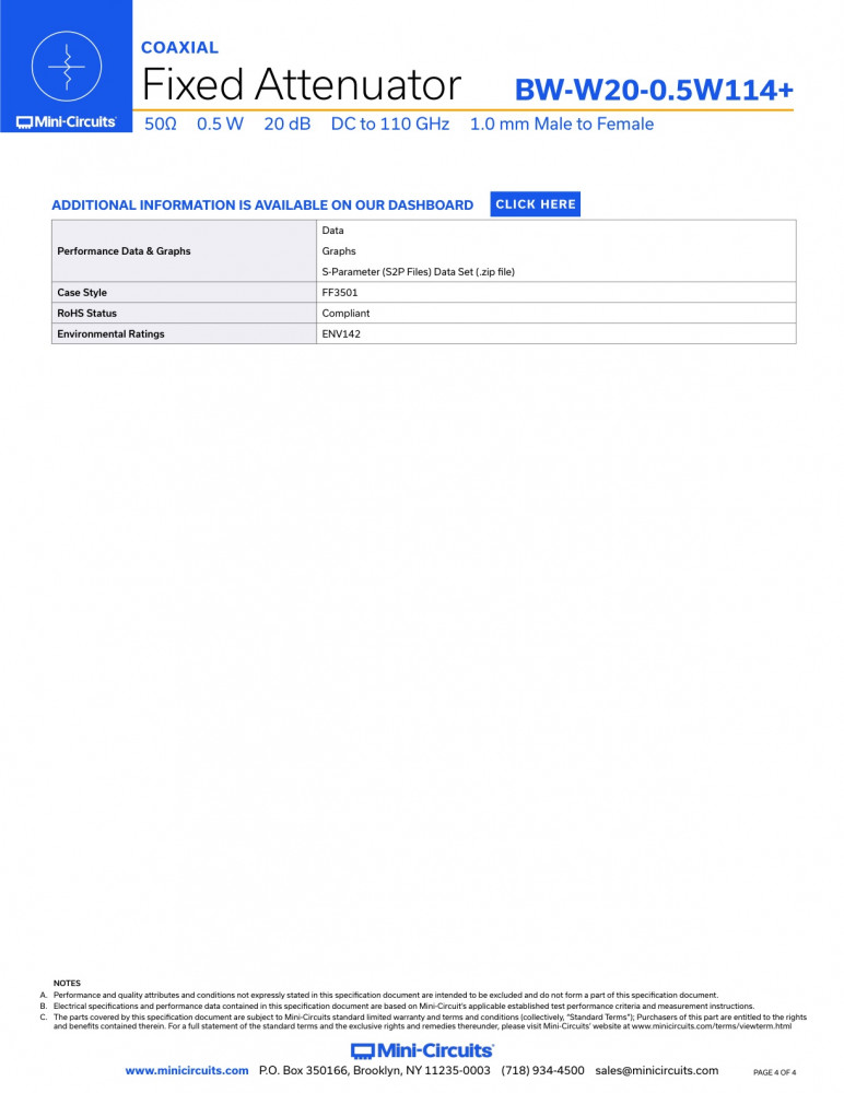 BW-W20-0.5W114+ product document page 4