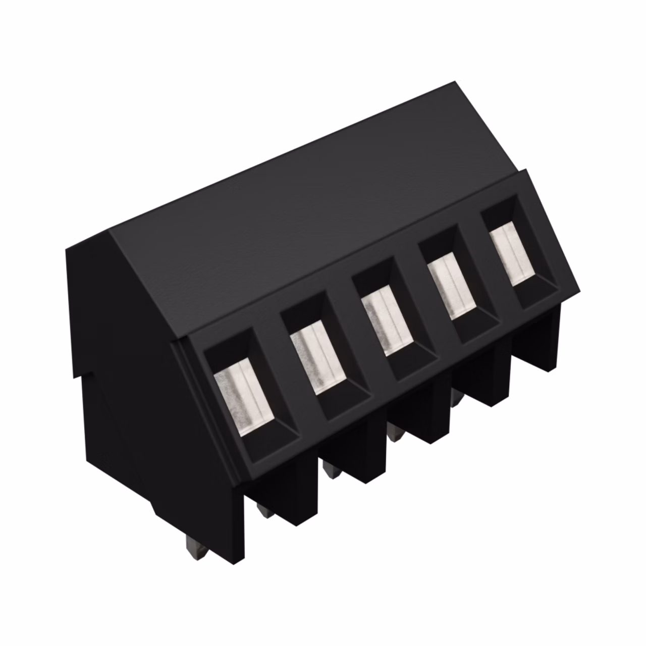 5.00mm Pitch Beau Eurostyle Low Profile, 35° Wire Entry, Single Level Modular Terminal Block, 5 Circuits for sale