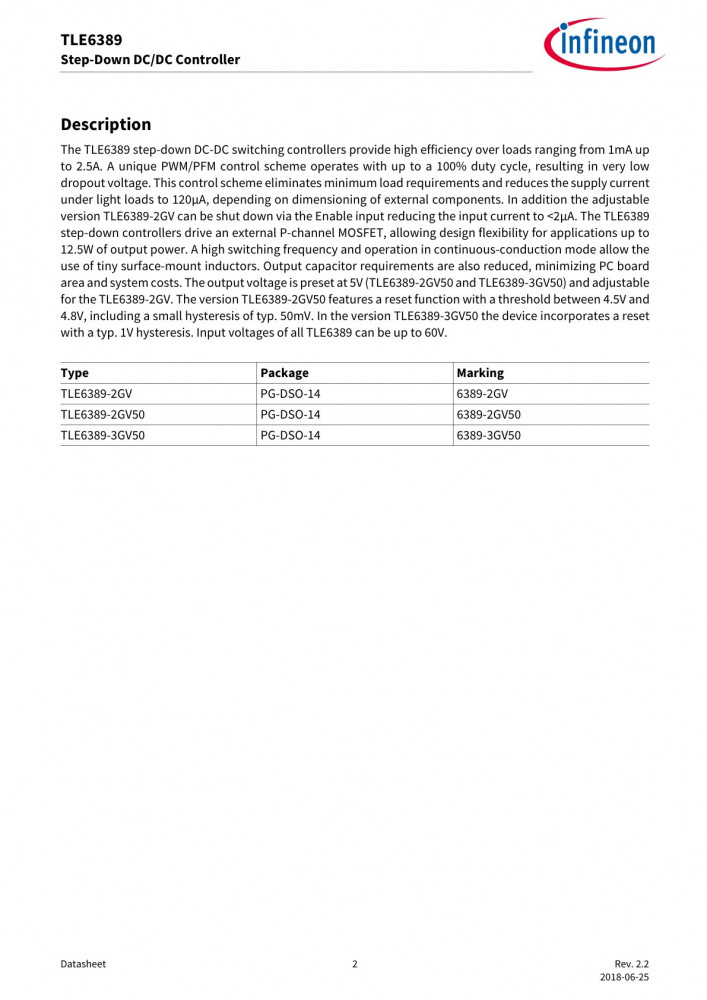 TLE6389 datasheet page 2
