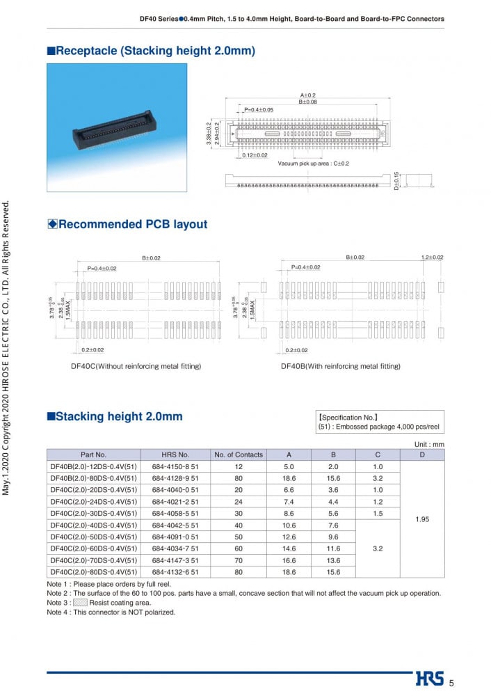 HRS DF40 datasheet page 5
