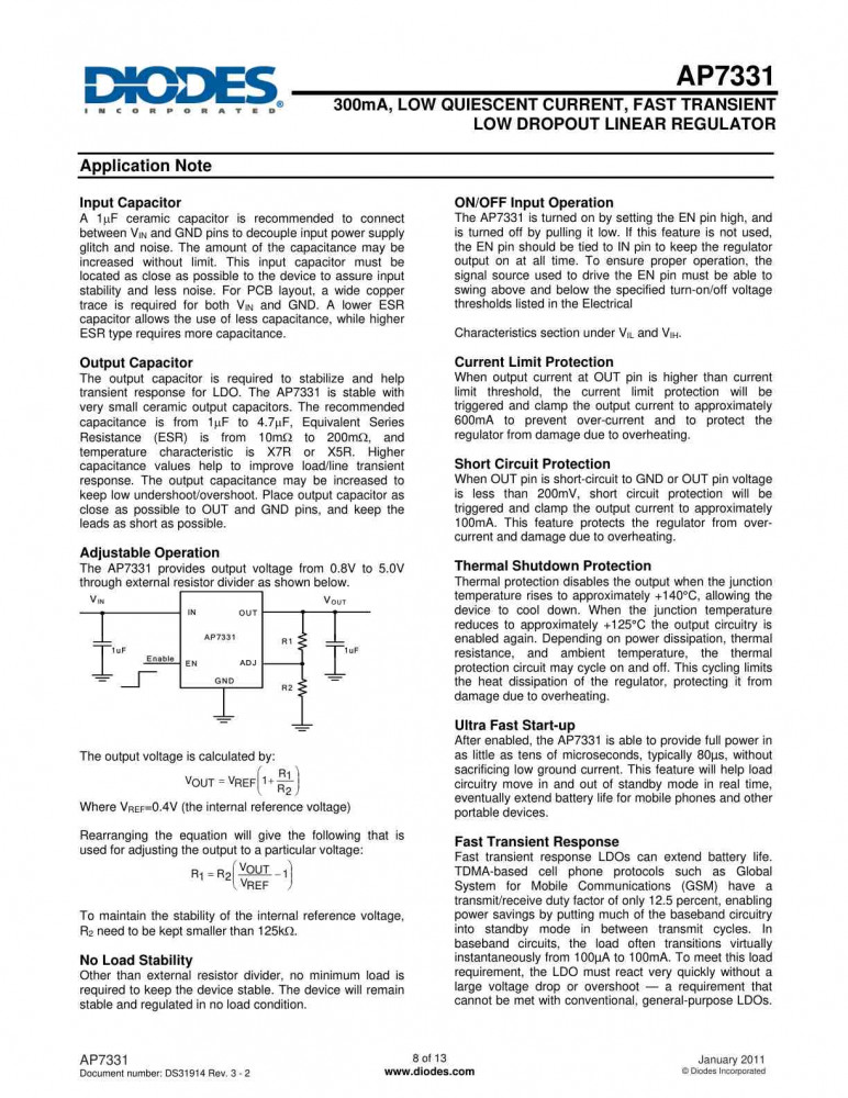 AP7331 datasheet page 8