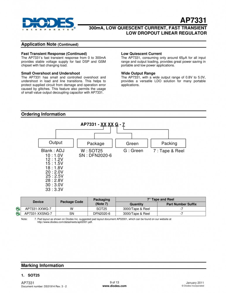 AP7331 datasheet page 9