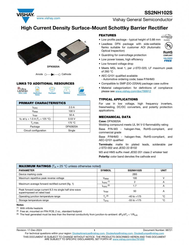 SS2NH102S datasheet page 1