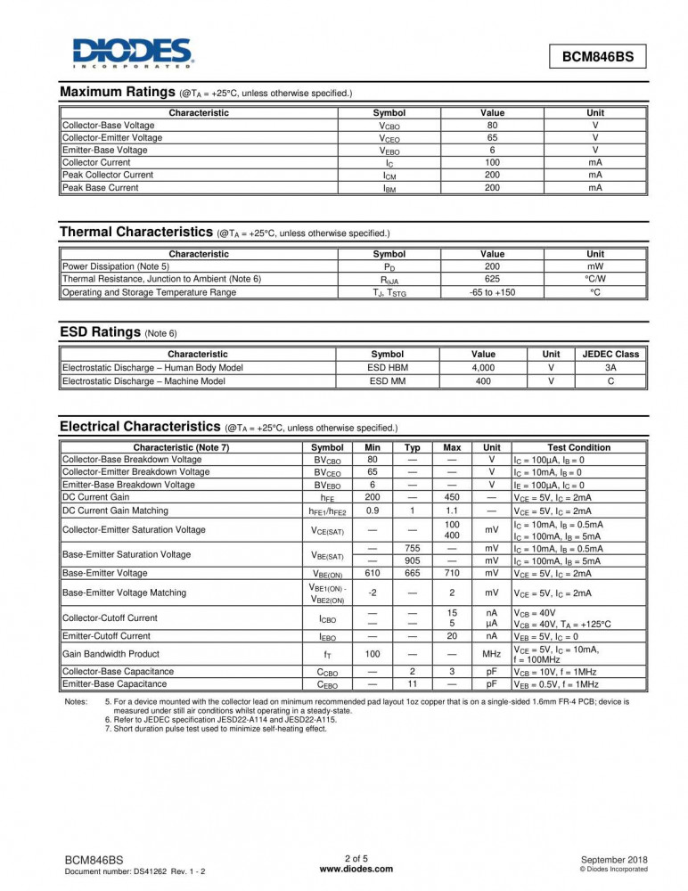 BCM846BS-7 datasheet page 2