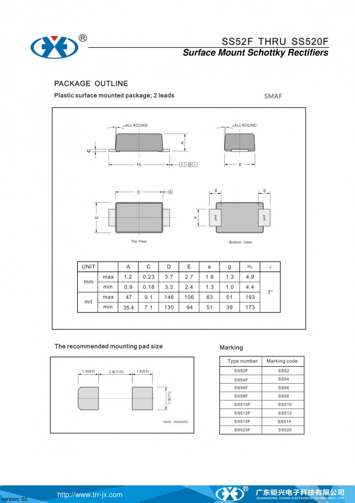 JUXING SS56F datasheet page 3