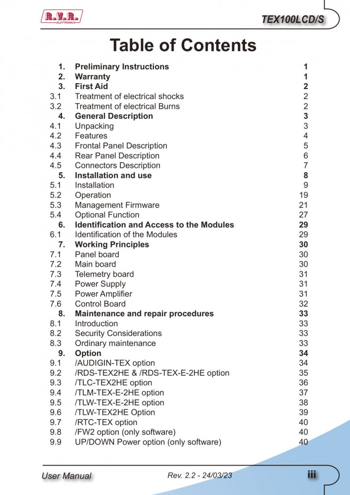 TEX100LCD/S manual page 5