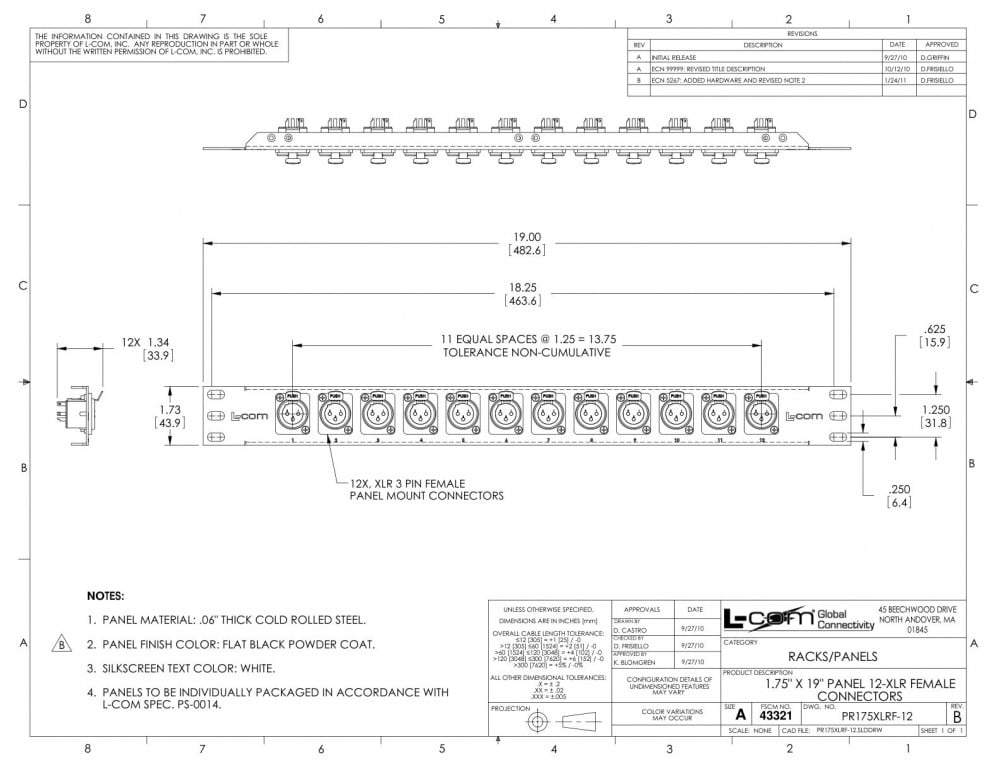 PR175XLRF-12 technical document preview