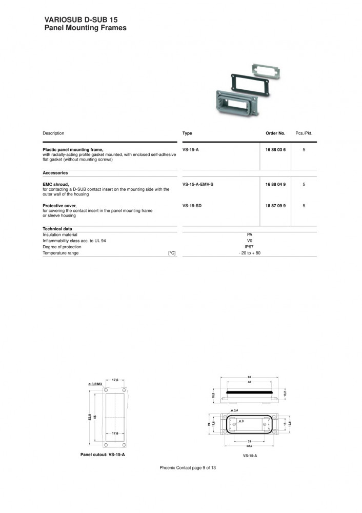 Phoenix Contact 1689132 technical document page 9