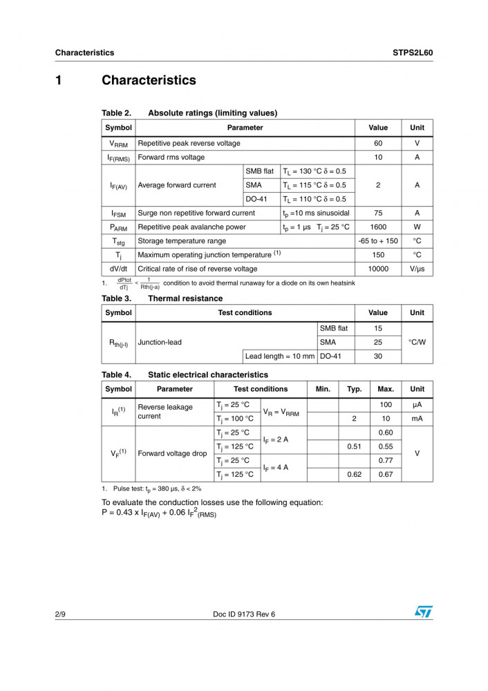 STPS2L60 datasheet page 2