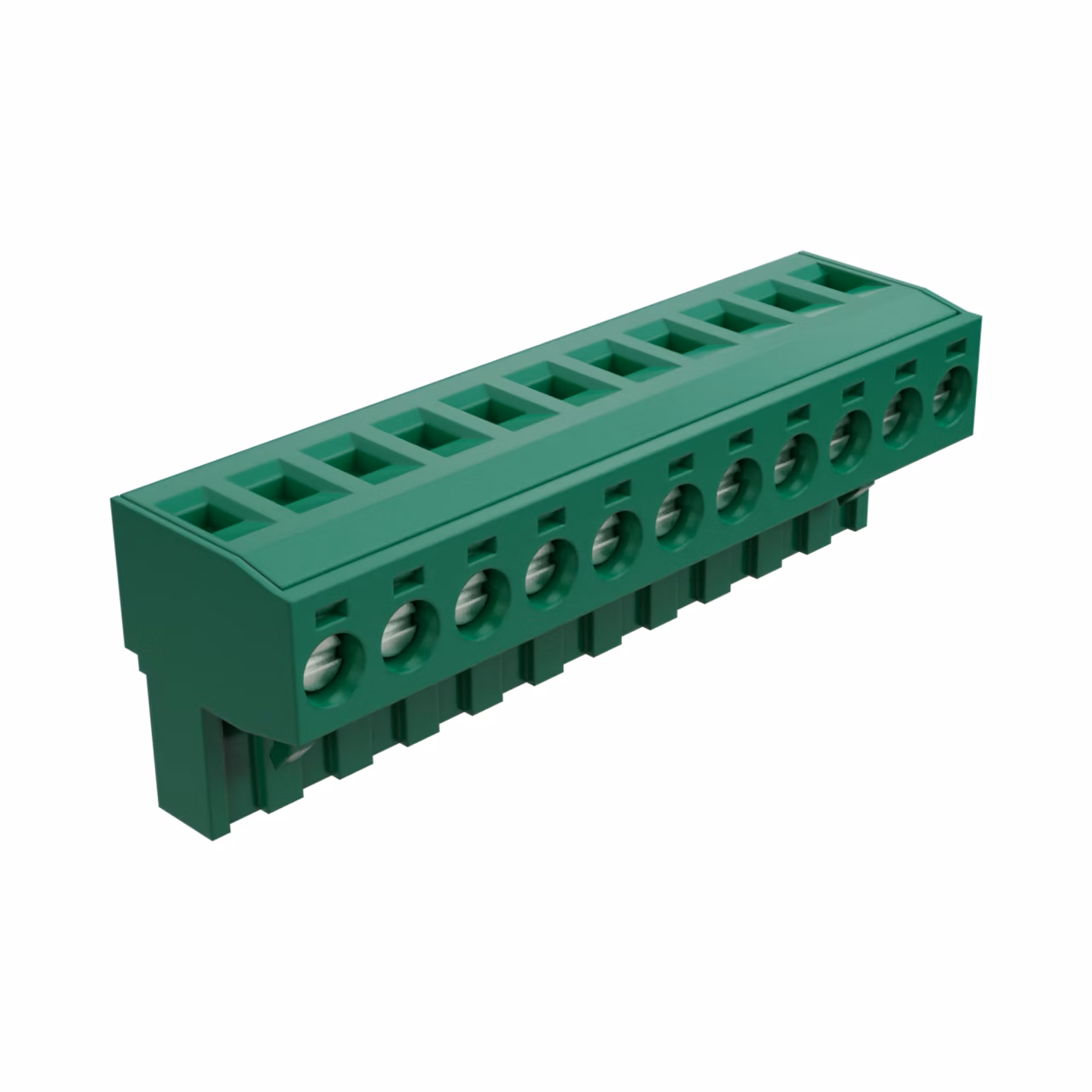 5.08mm Pitch Eurostyle Horizontal Plug, with Standard Imprinting, Green Housing, Gold (Au) Plated, 11 Circuits for sale