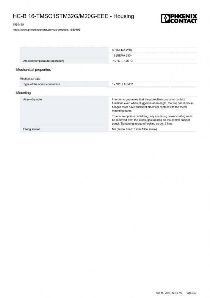 Phoenix Contact 1580495 technical document page 3