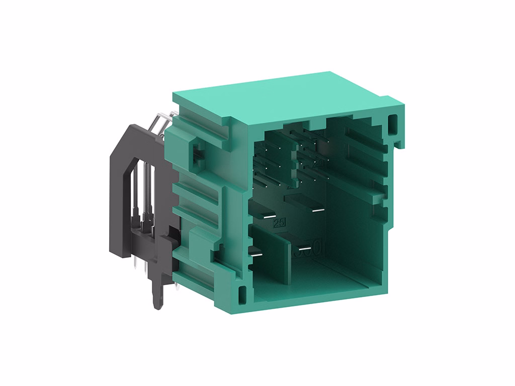 stAK50h Right-Angle Hybrid Header, 23 Circuits, Key 3, Gray, Tube