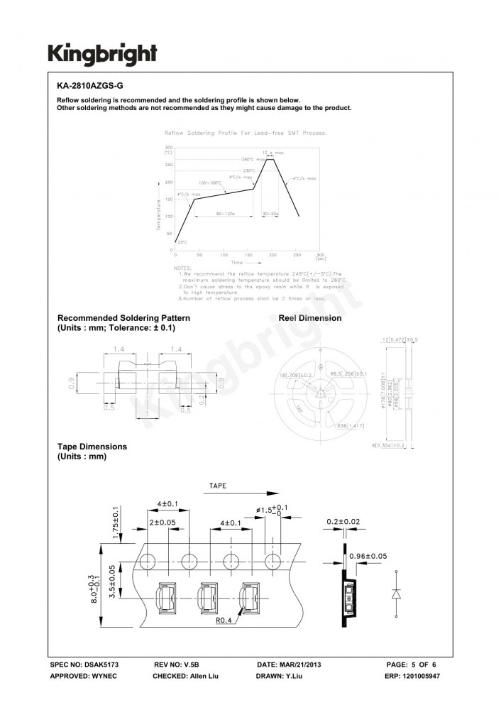 KA-2810AZGS-G datasheet page 5