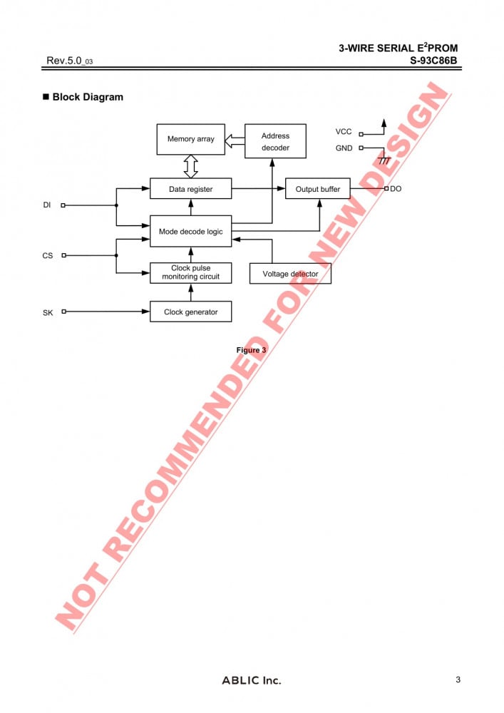 S-93C86B datasheet page 3