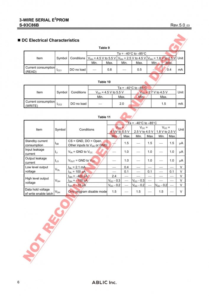 S-93C86B datasheet page 6