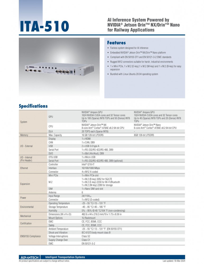 ITA-510 technical document page 1