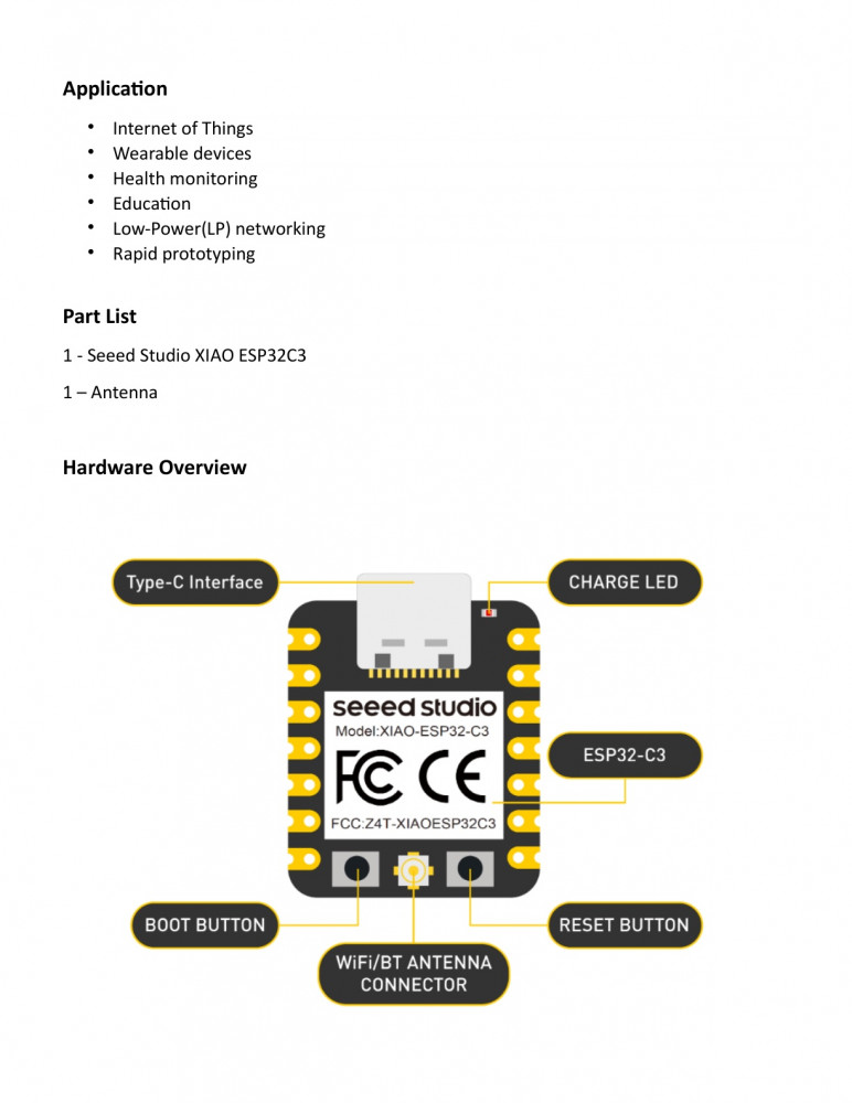 Seeed XIAO ESP32C3 document page 4
