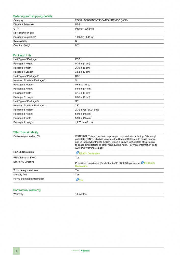 XGHB320246 technical document page 2