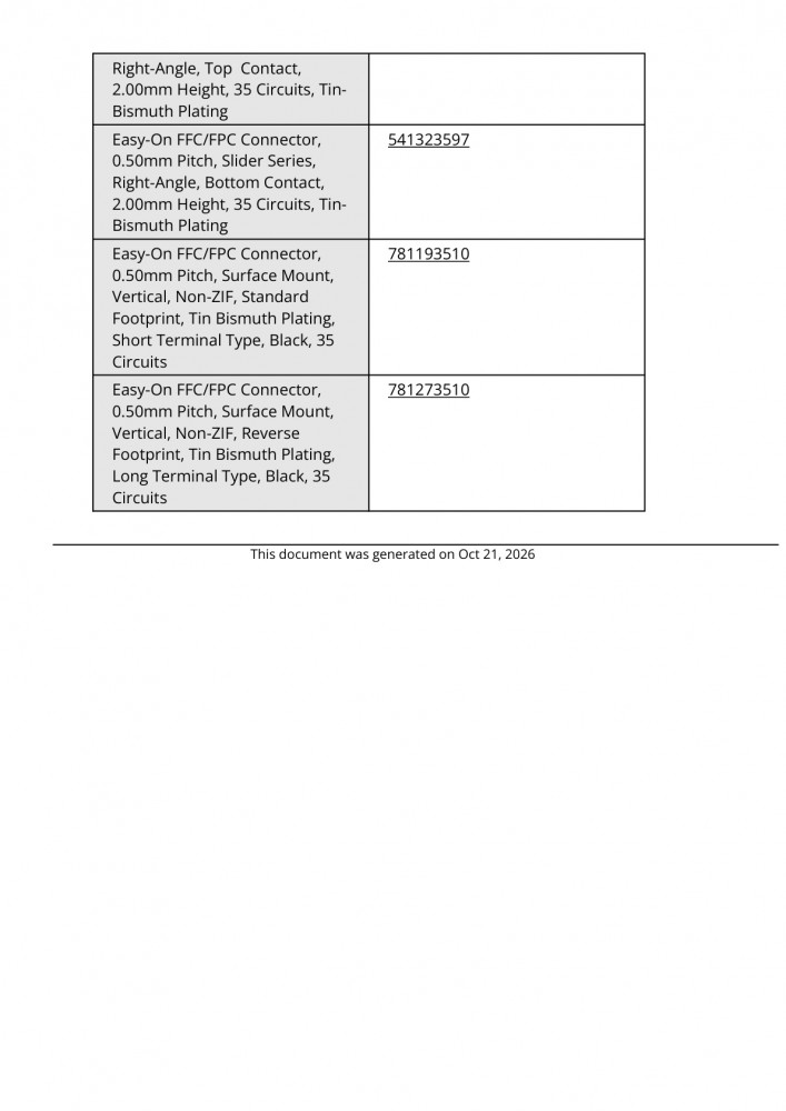 Technical document image 3 for MOLEX 982661066