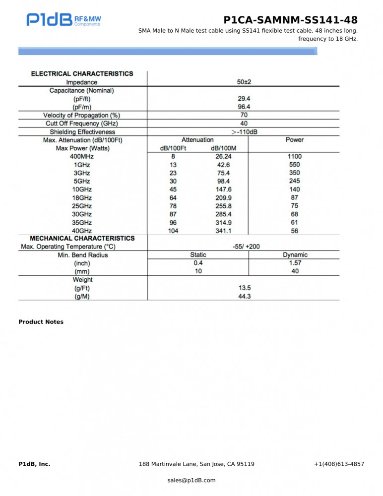 P1CA-SAMNM-SS141-48 technical document page 3