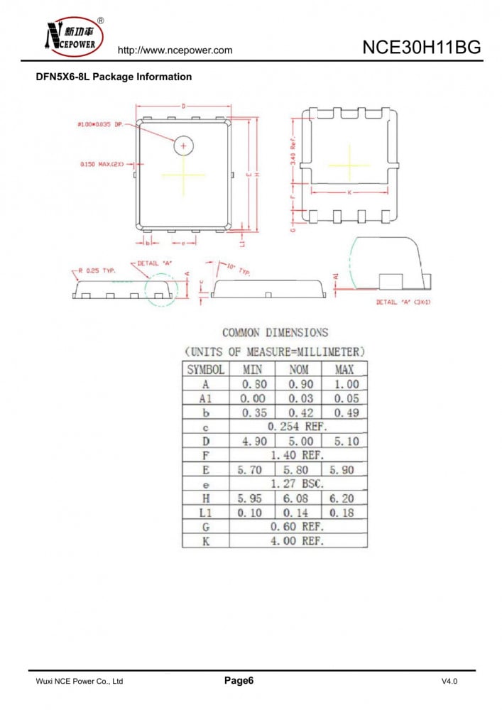 NCE30H11BG datasheet page 6