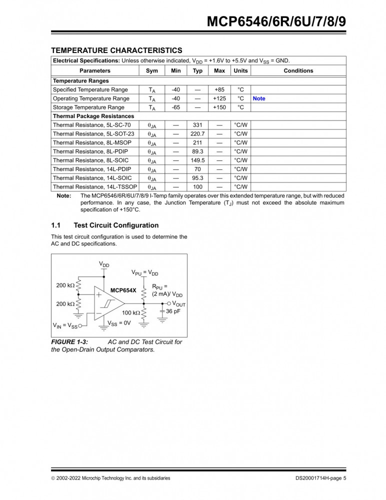 MCP6546U document page 5