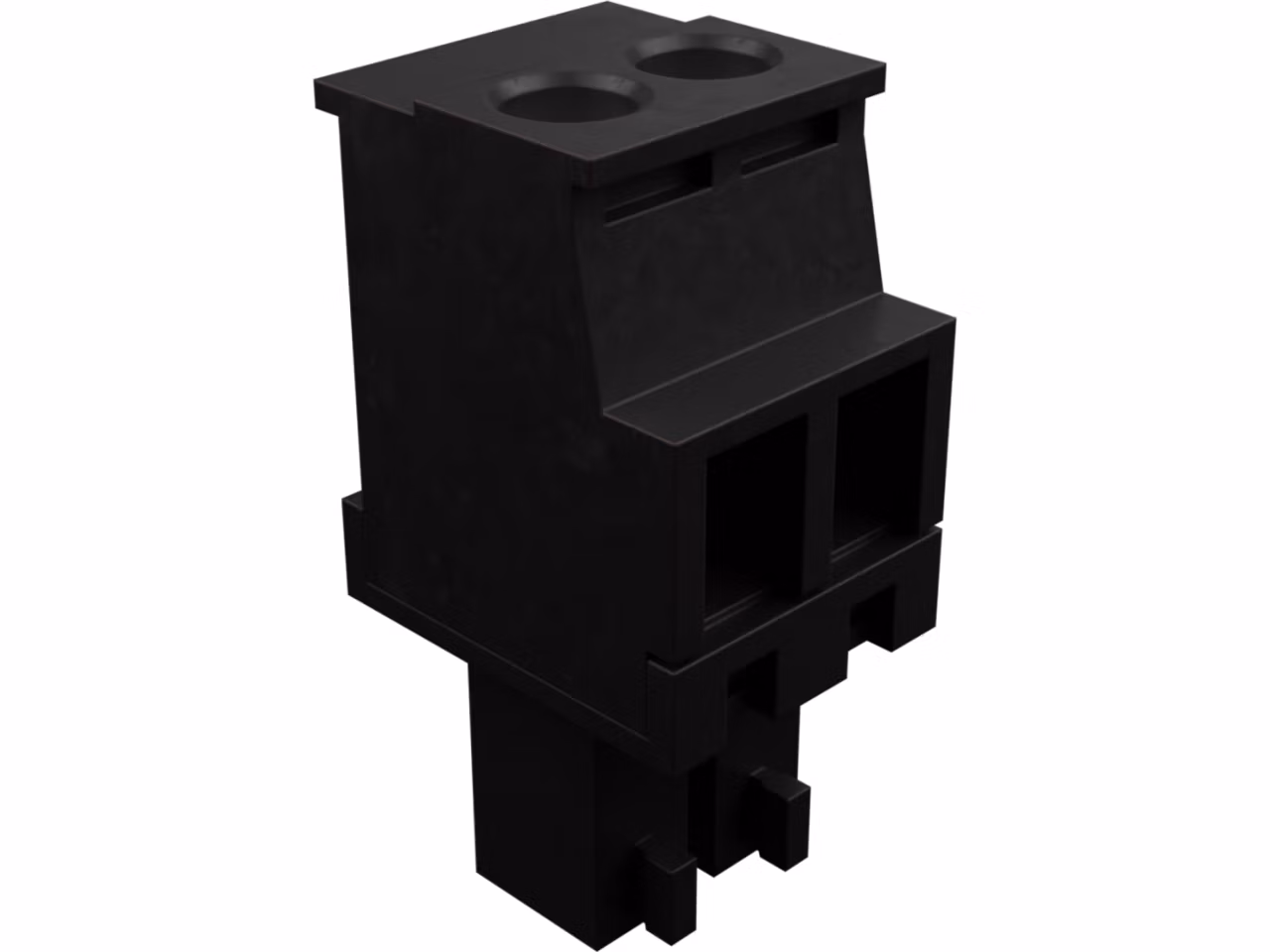3.81mm Pitch Eurostyle Vertical Plug, with Reverse Imprinting, Front Wire Entry, Gold (Au) Plated, Black, 2 Circuits for sale