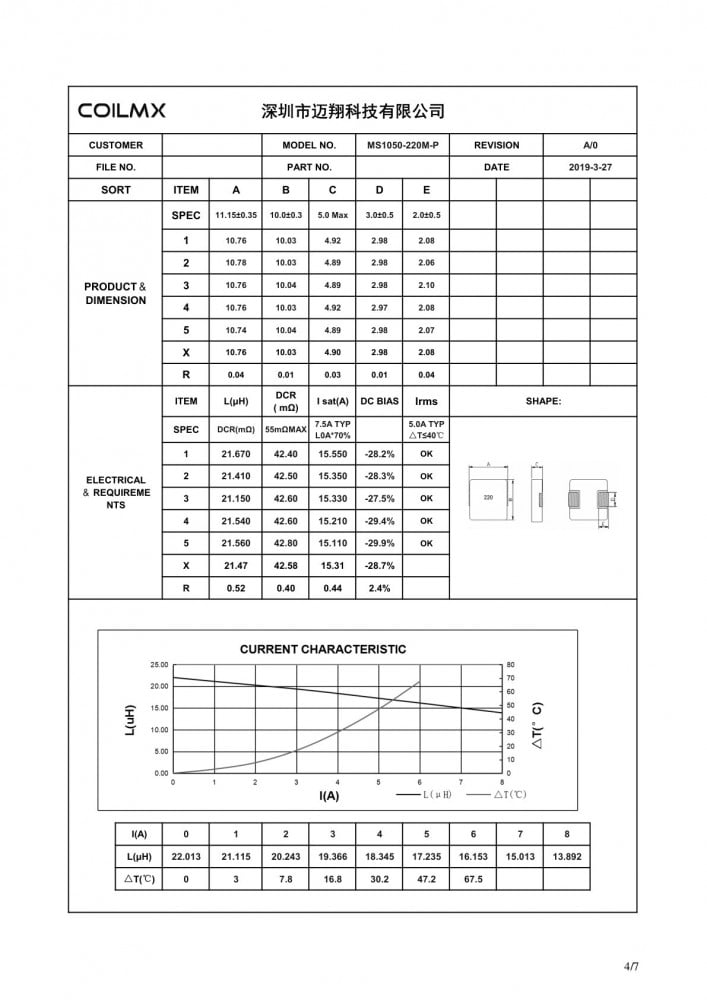 MS1050-220M-P specification page 4